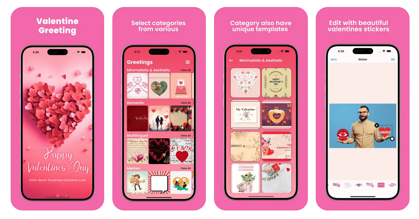 Valentine Greetings App Free Romantic Cards Wishes For Iphone Ipad